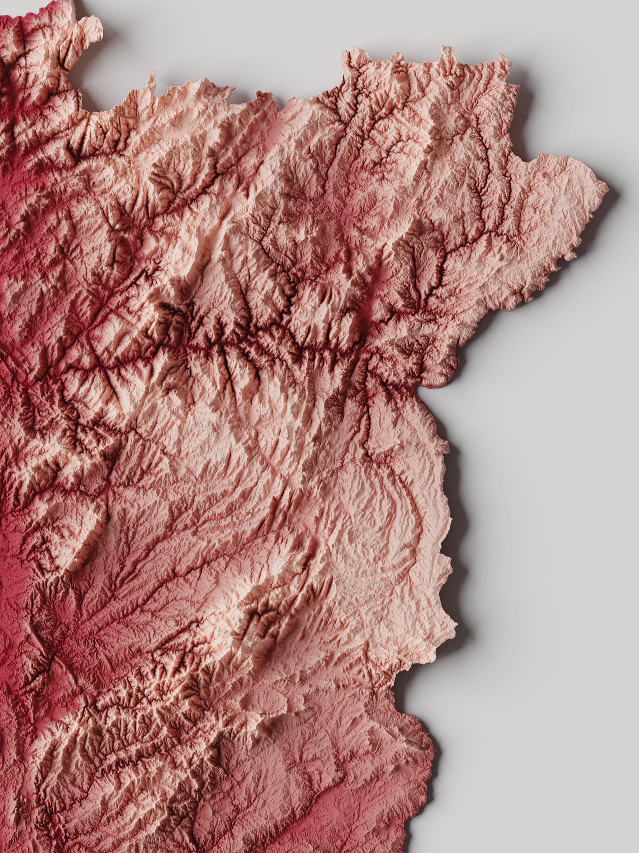 Portugal Relief Map | Printable Decor - Etsy