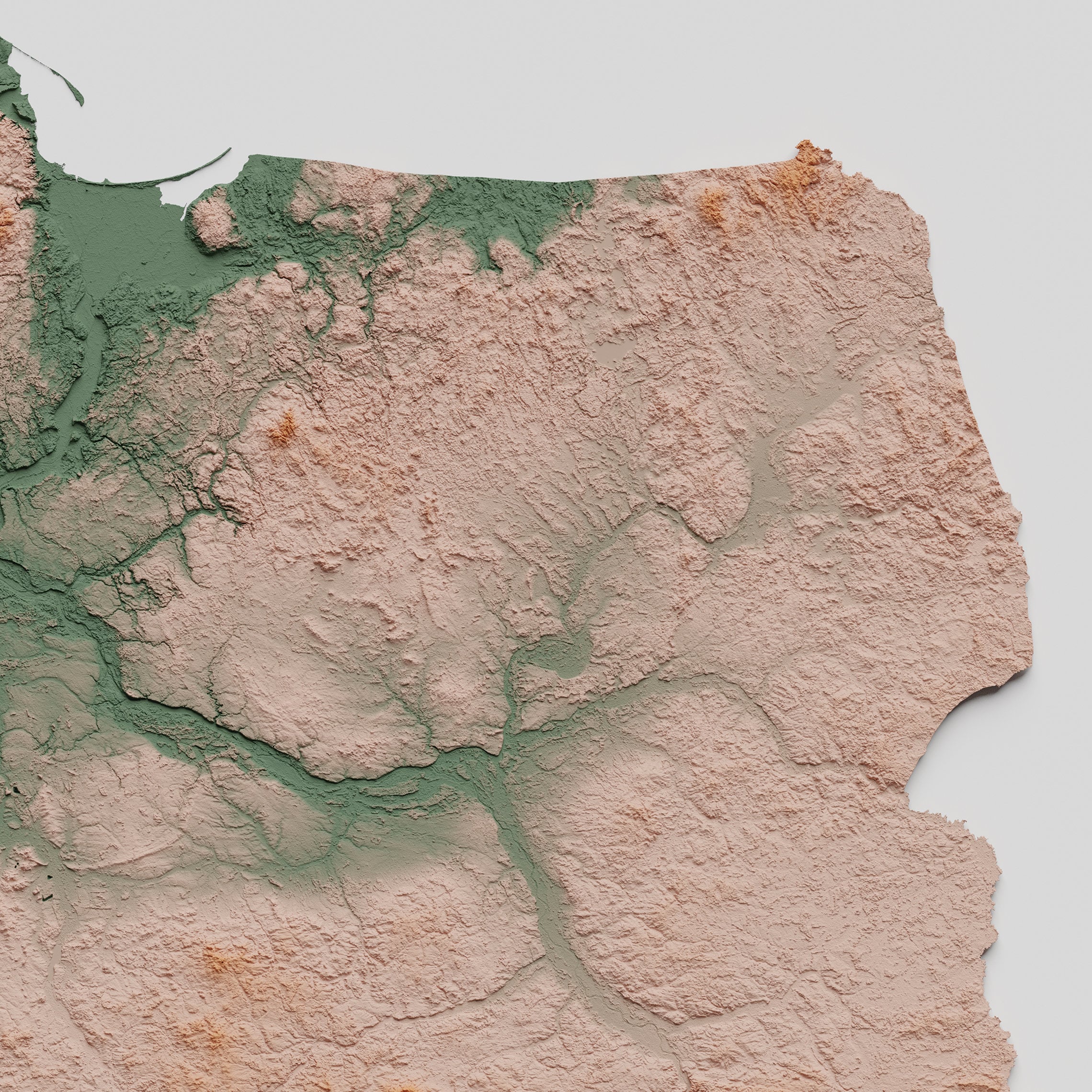 Poland Relief Map | Printable Decor - Etsy