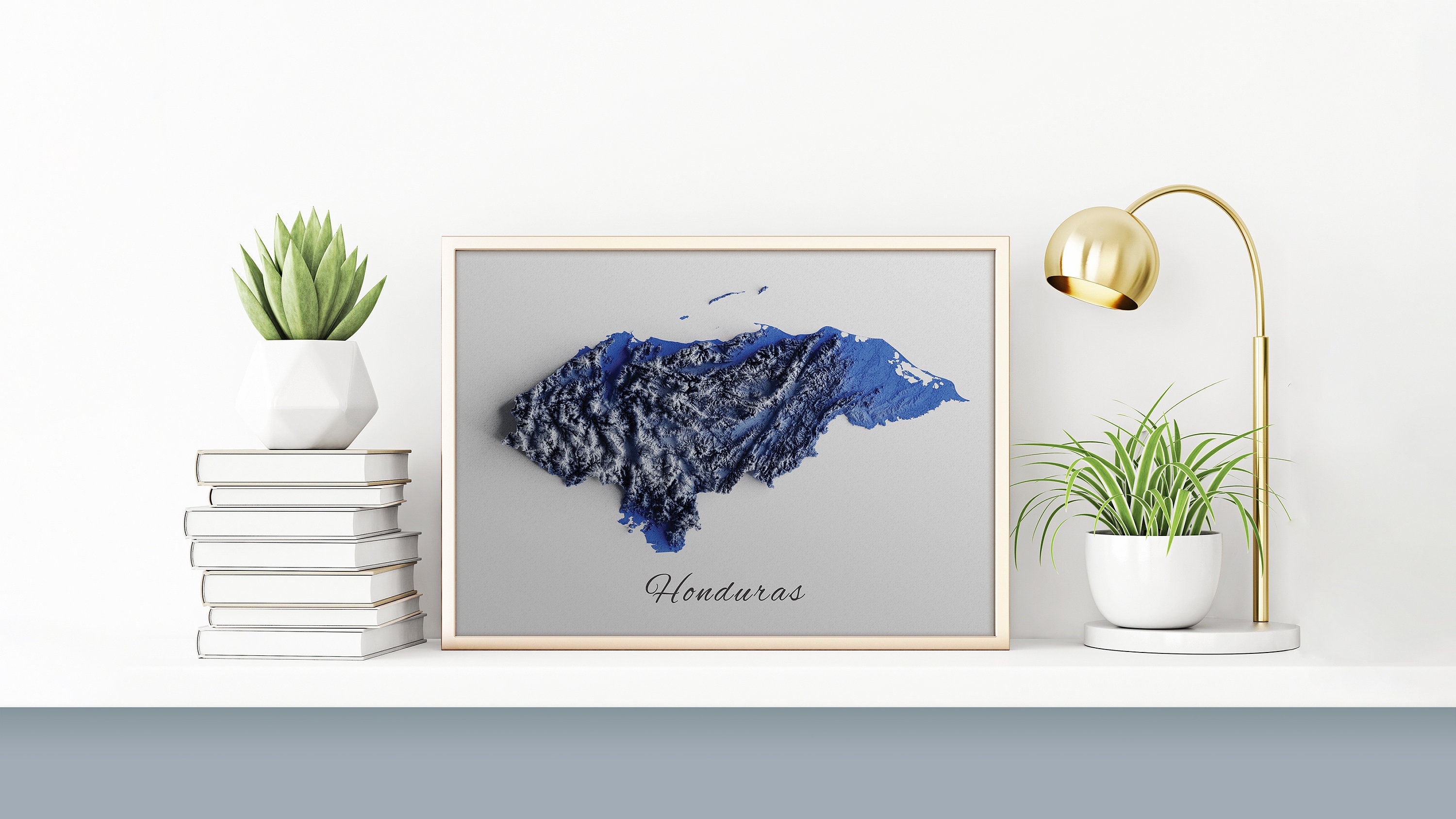 Honduras Relief Map | Printable Decor - Etsy