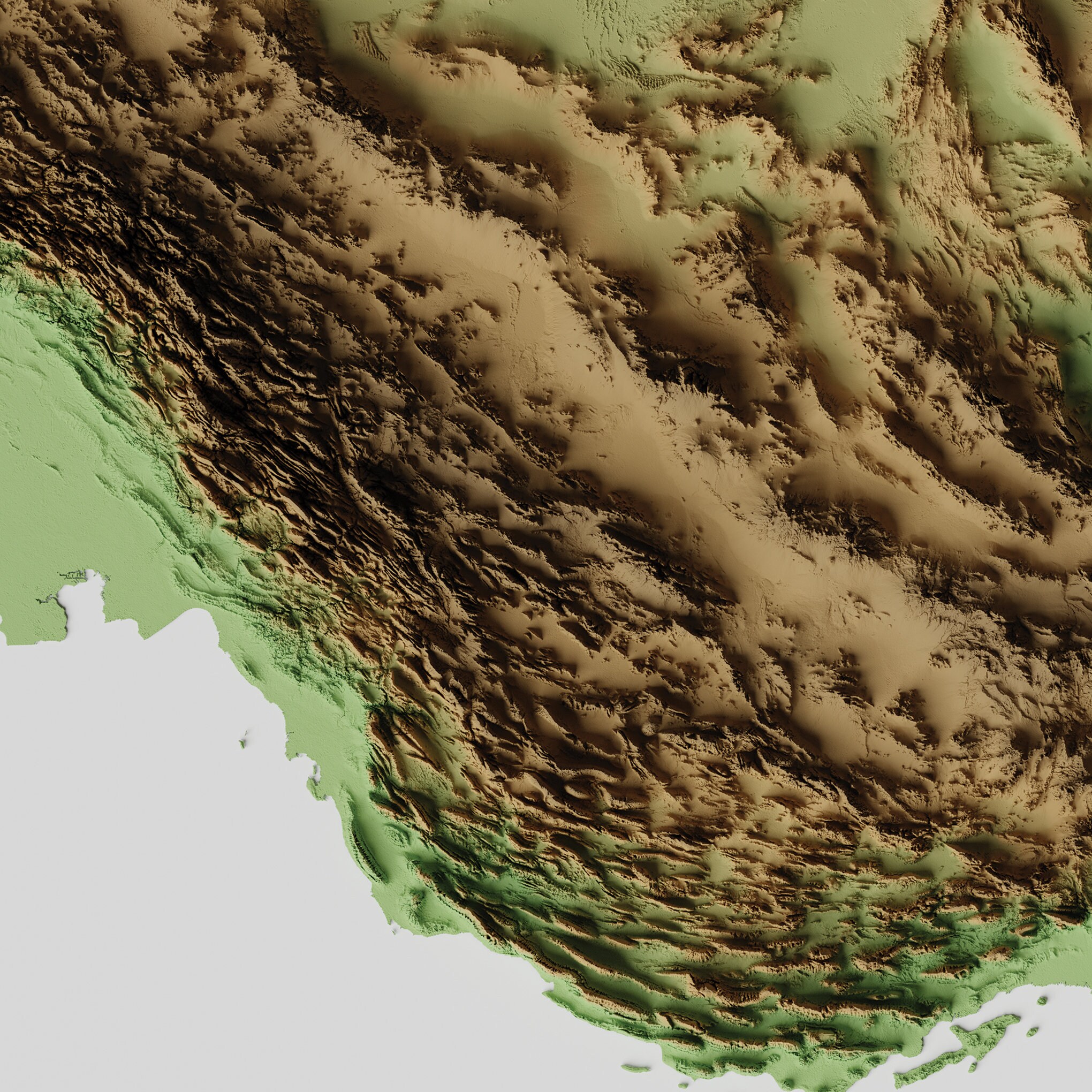 Iran Relief Map | Printable Decor - Etsy UK