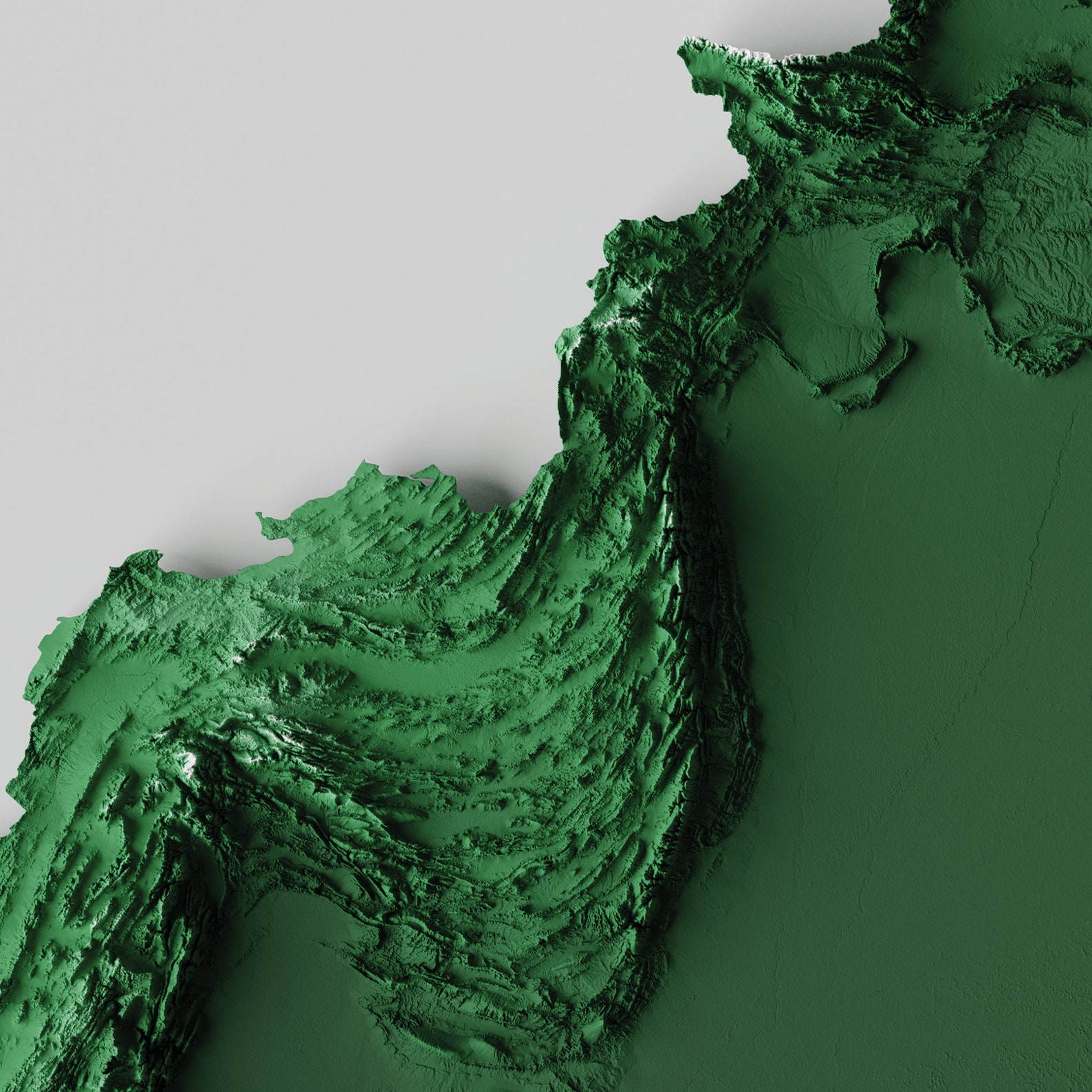 Pakistan Relief Map Printable Decor - Etsy