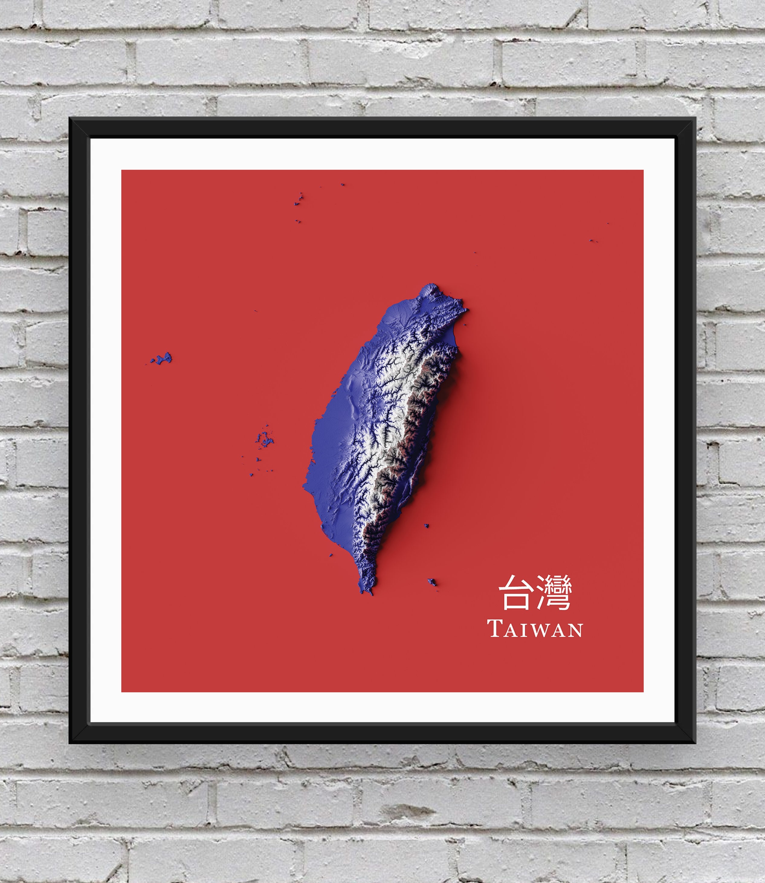 Taiwan Relief Map | Printable Decor - Etsy