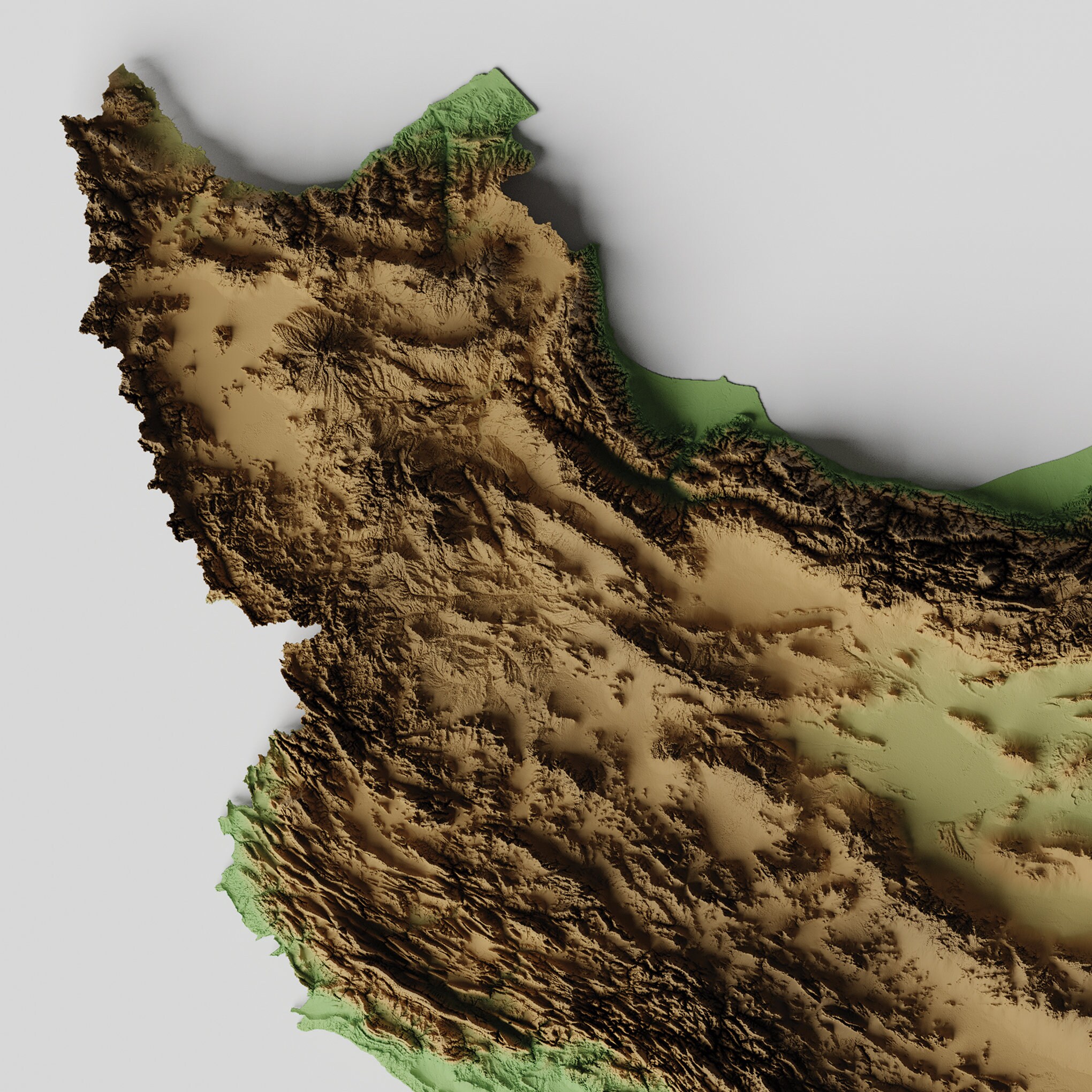 Iran Relief Map | Printable Decor - Etsy UK