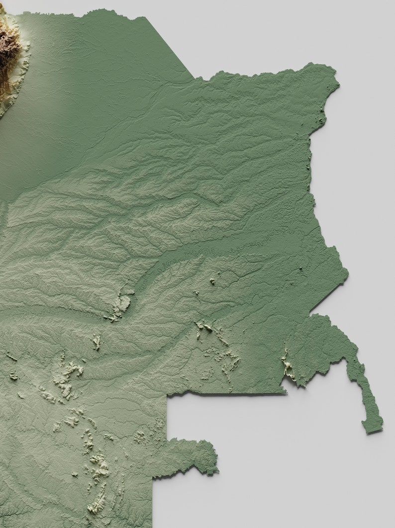 Colombia Relief Map | Printable Decor - Etsy