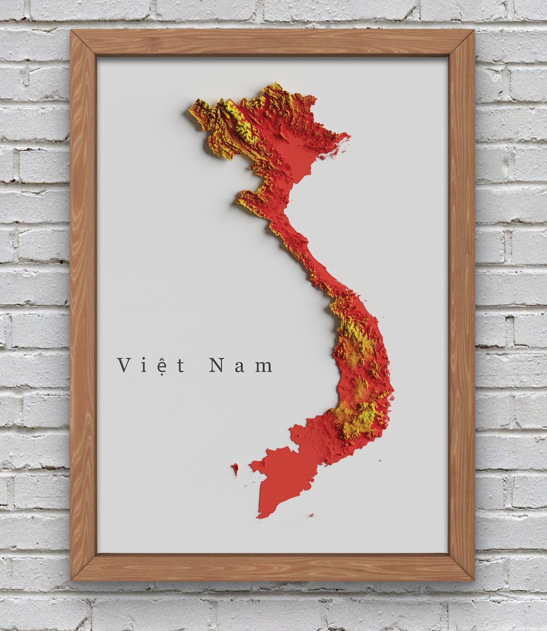Vietnam Relief Map | Printable Decor - Etsy