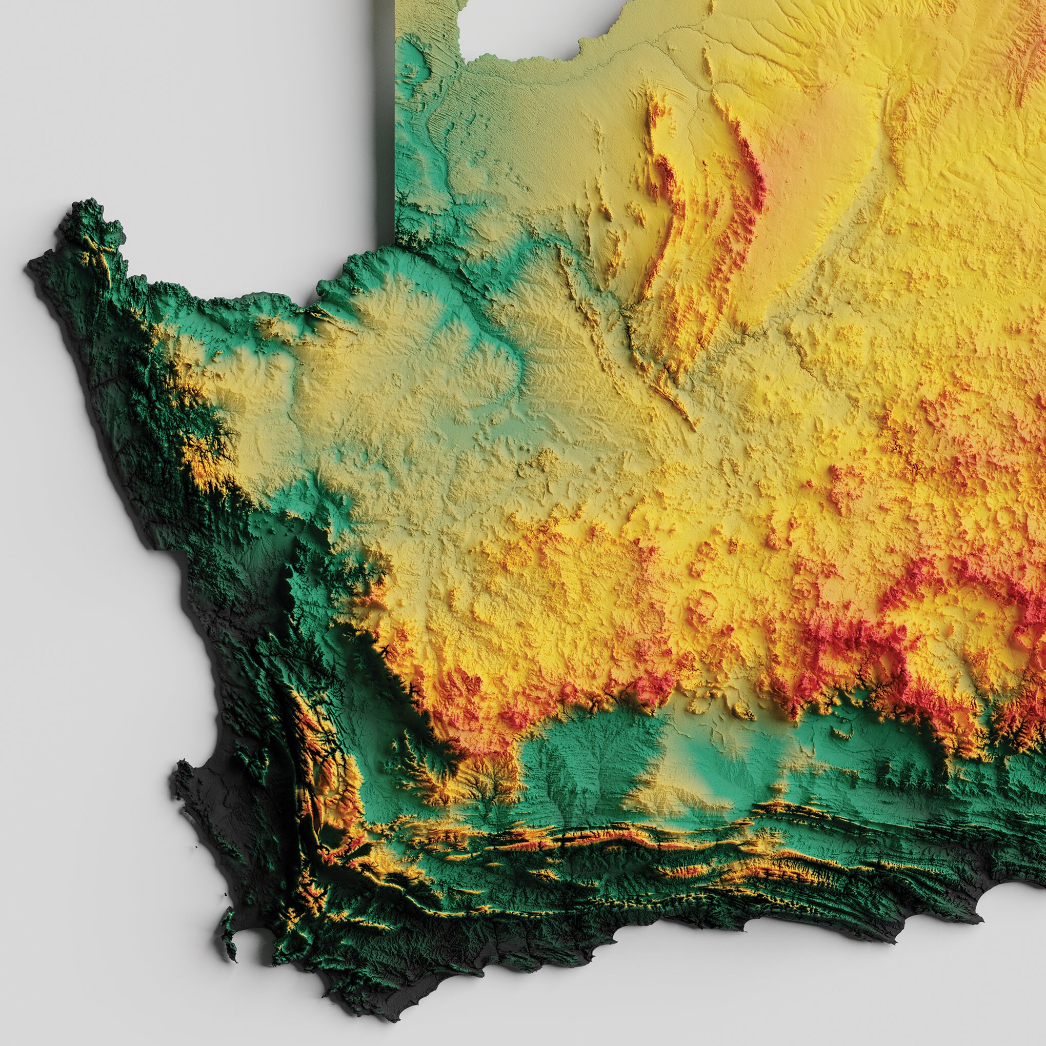 South Africa Relief Map | Printable Decor - Etsy