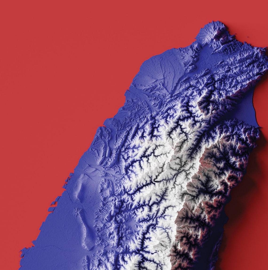 Taiwan Relief Map Printable Decor - Etsy