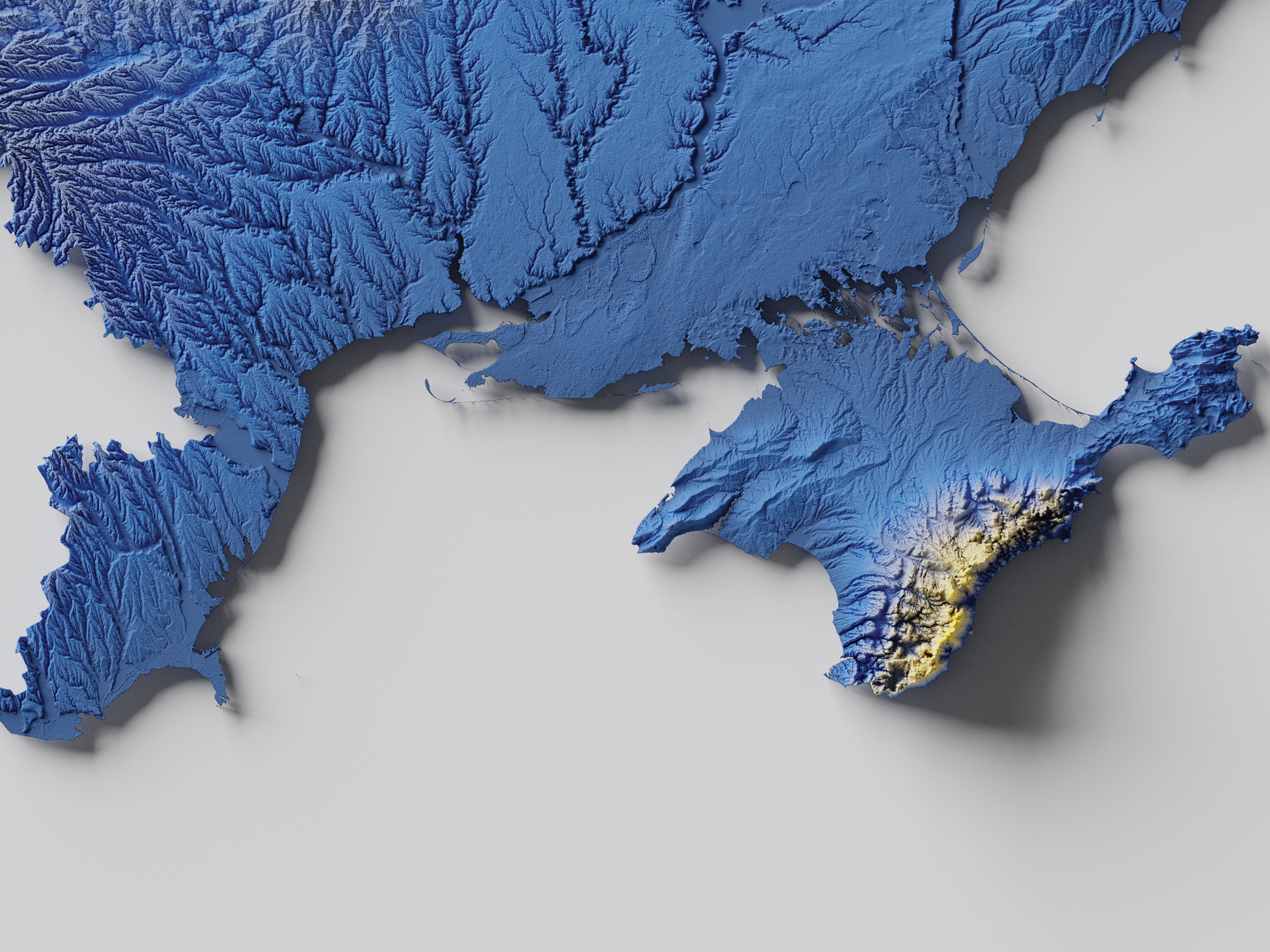 Ukraine Relief Map Printable Decor | Etsy