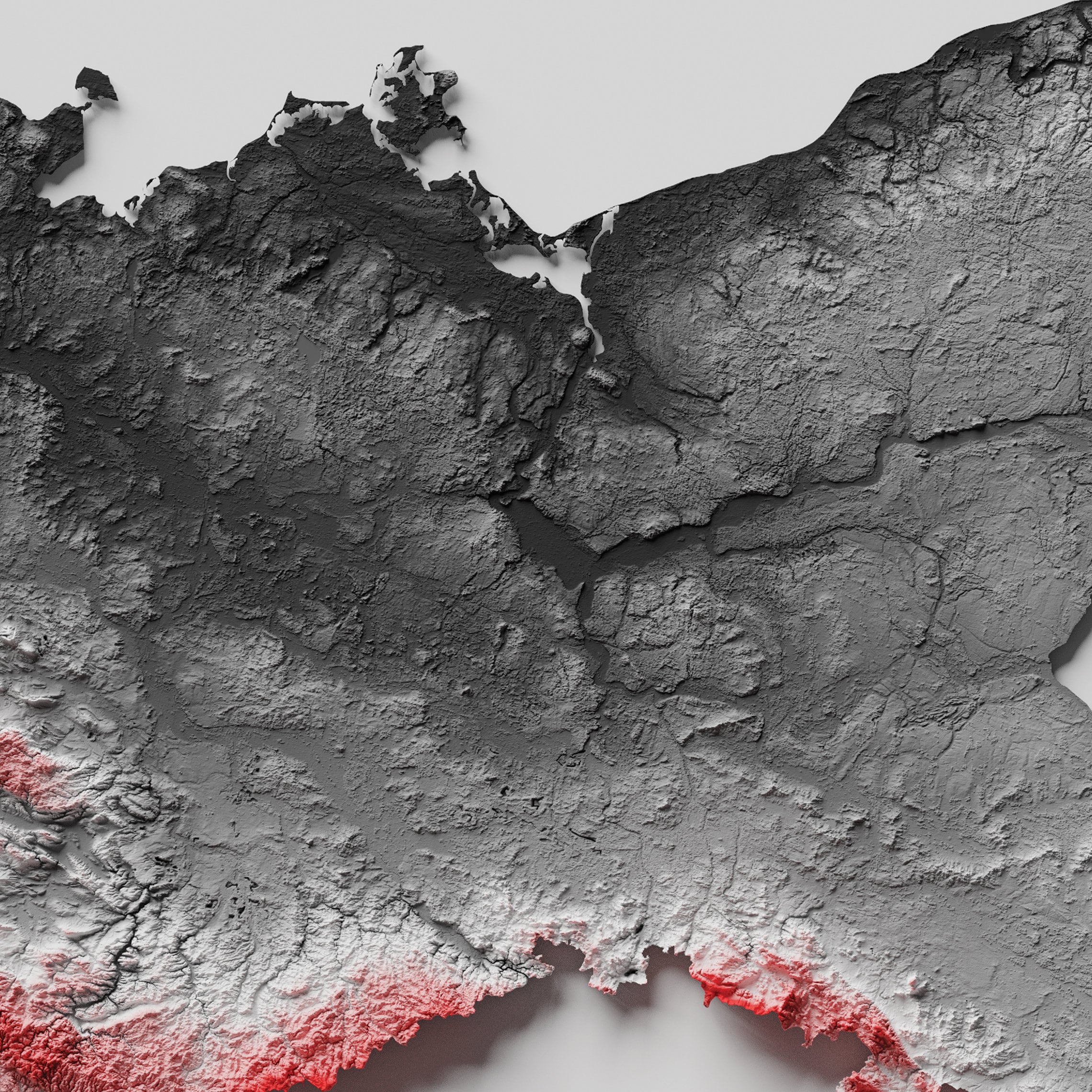 German Empire Relief Map Printable Decor - Etsy