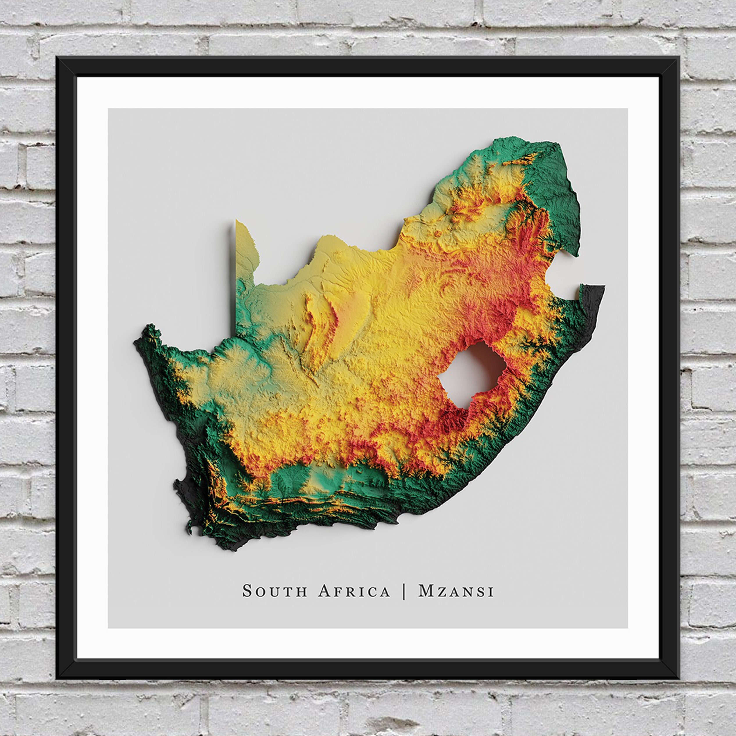 Relief Map Of South Africa
