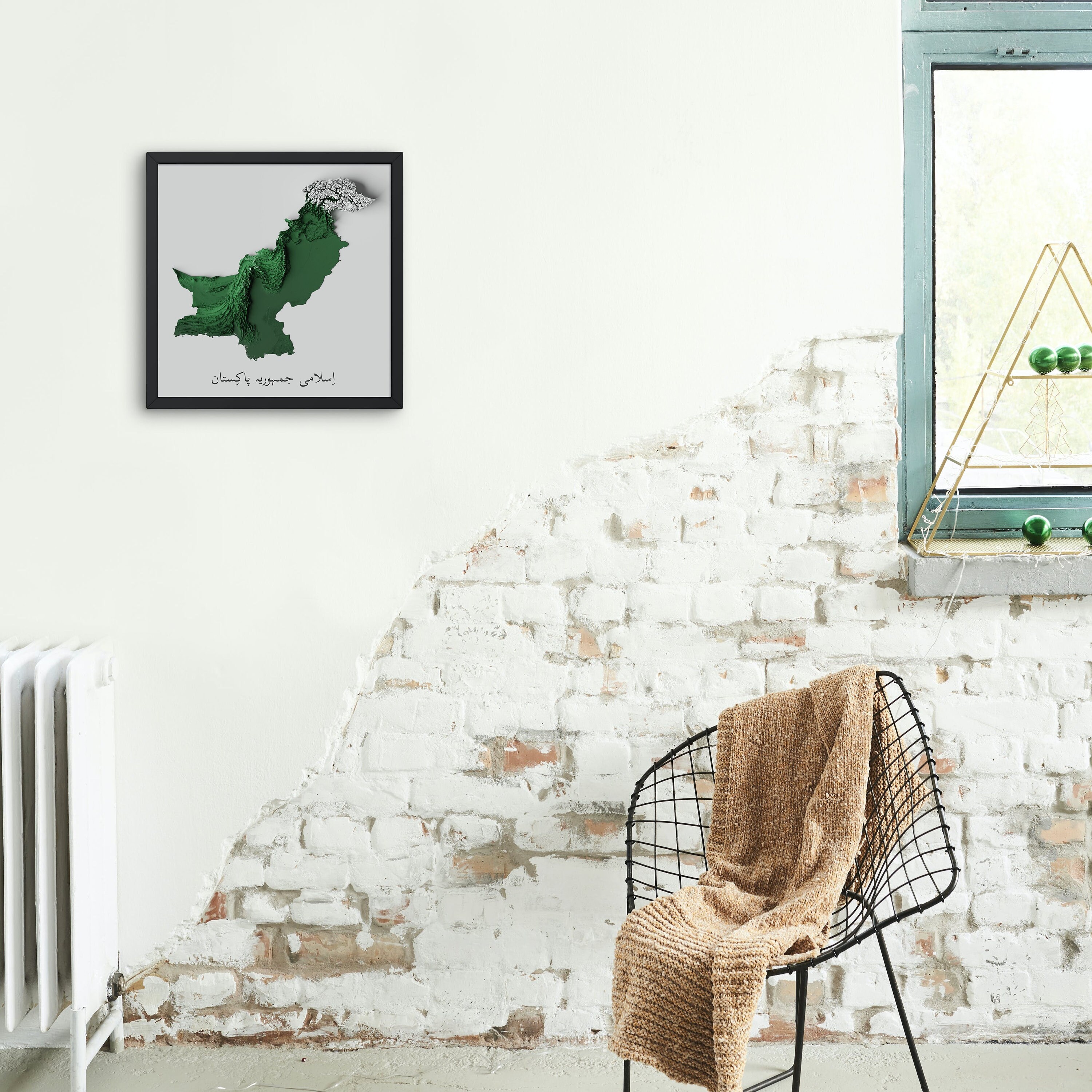 Pakistan Relief Map | Printable Decor - Etsy