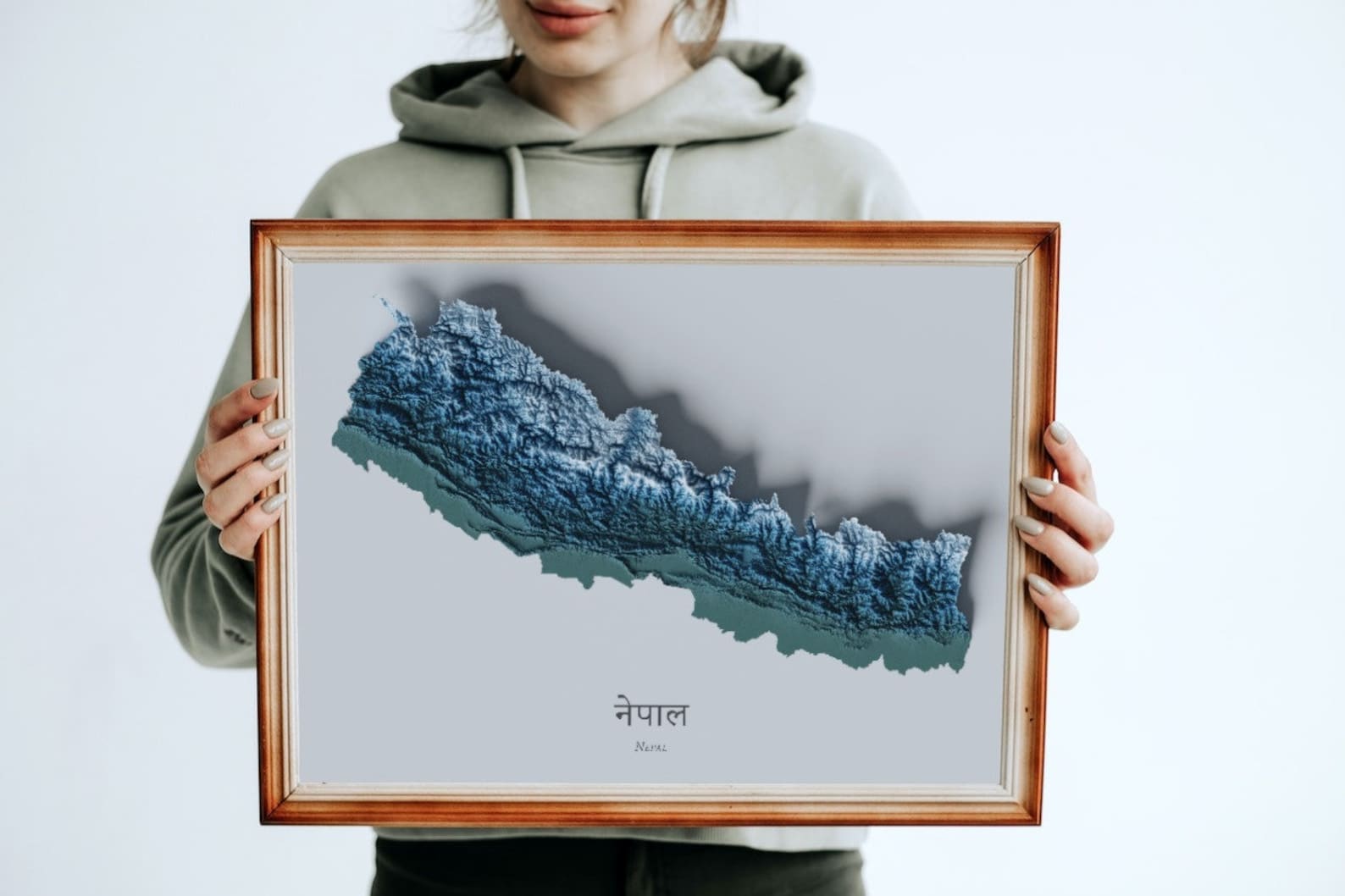 Nepal Relief Map | Printable Decor - Etsy