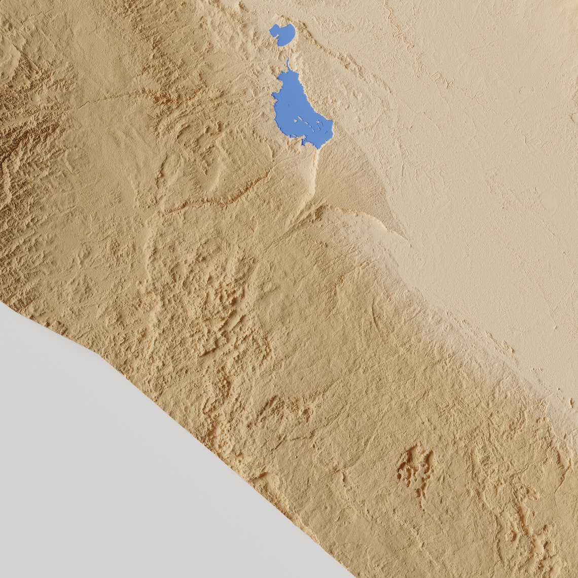 Iraq Relief Map Printable Decor - Etsy