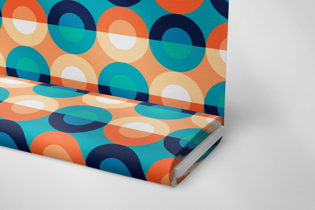 125 | 1950's 1960's Retro Fabric by the Yard | Vintage Flowers Fabric ...