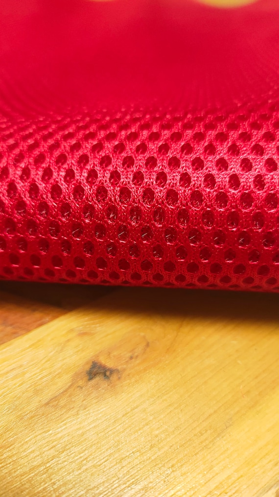 Red Diamond Mesh Stretch Polyester Fabric by the Yards Big - Etsy