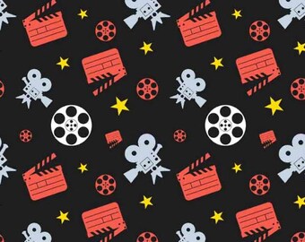 Retro Movie Theatre Tickets Fabric - Etsy