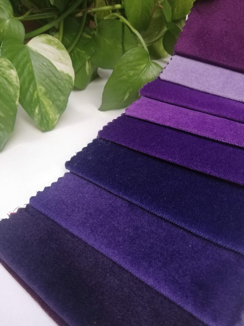 Cotton Velvet Fabric by the Yard 55 Colours 55 Wide | Etsy