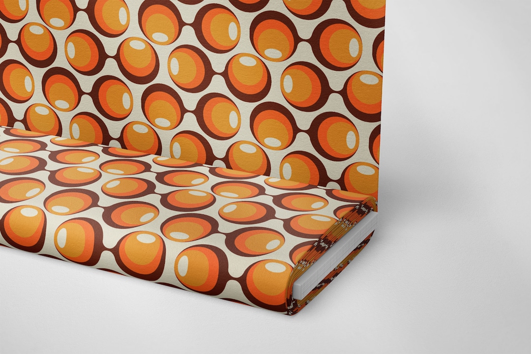 1950's 1960's Retro Fabric by the Yard | Vintage Fabric | Polyester ...