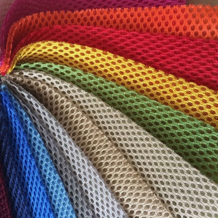 19 Different Color Diamond Mesh Stretch Polyester Fabric by the Yards ...