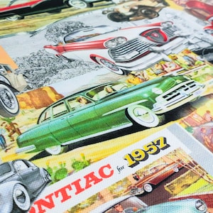 Retro Car Fabric: Vintage Style Upholstery, Drapery & Pillows - Etsy