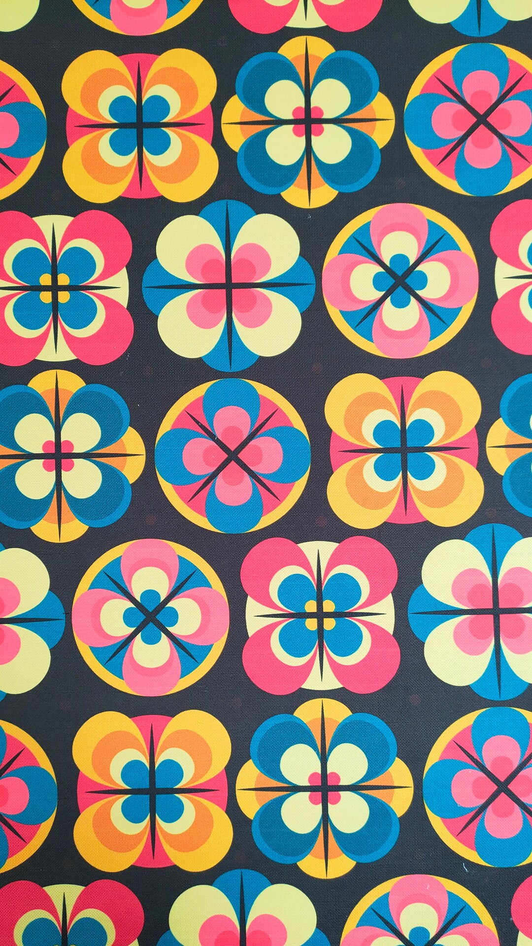 129 1950er 1960er Jahre Retro Stoff Massenlager Vintage Blumen Stoff ...