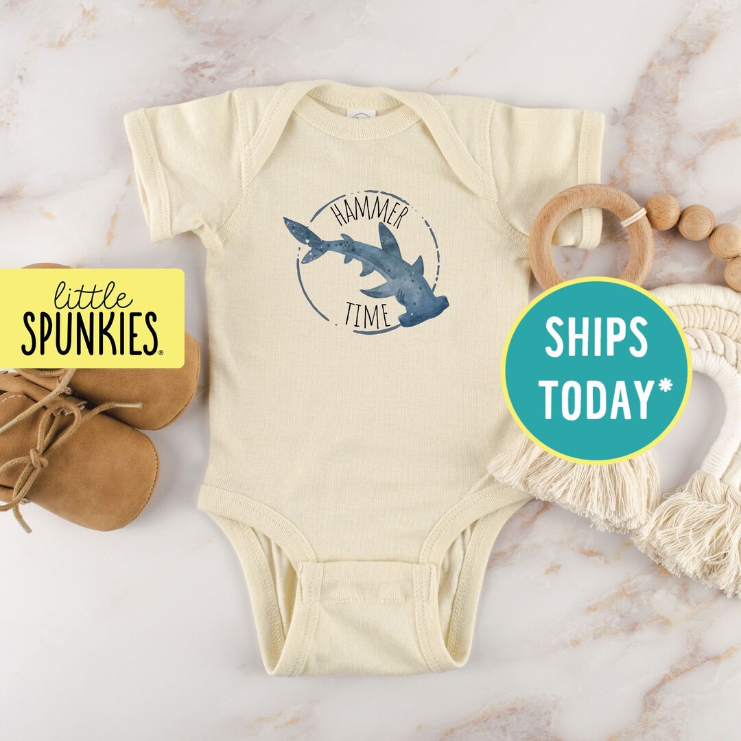 Retro Boys Natural Bodysuit, Hammer Time Onesies® Brand, Hammerhead ...