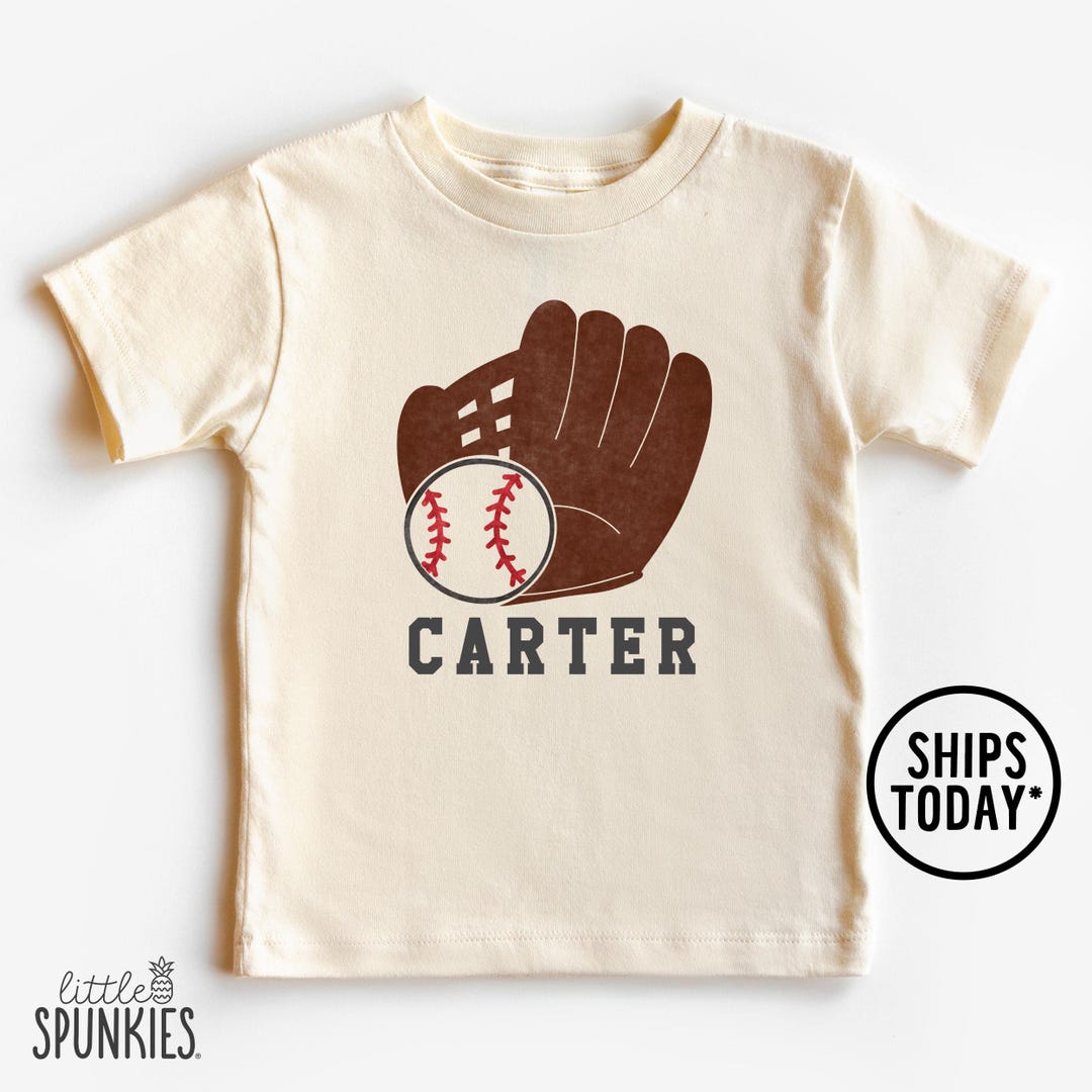 Personalized Baseball Mitt and Ball T-shirt: Custom Name Game Day ...