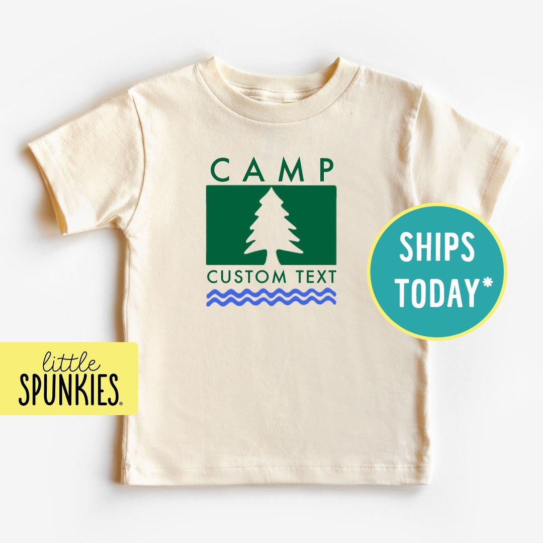 Custom Camp Shirts, Camp Name With Pine Tree Natural T-shirt, Outfit ...
