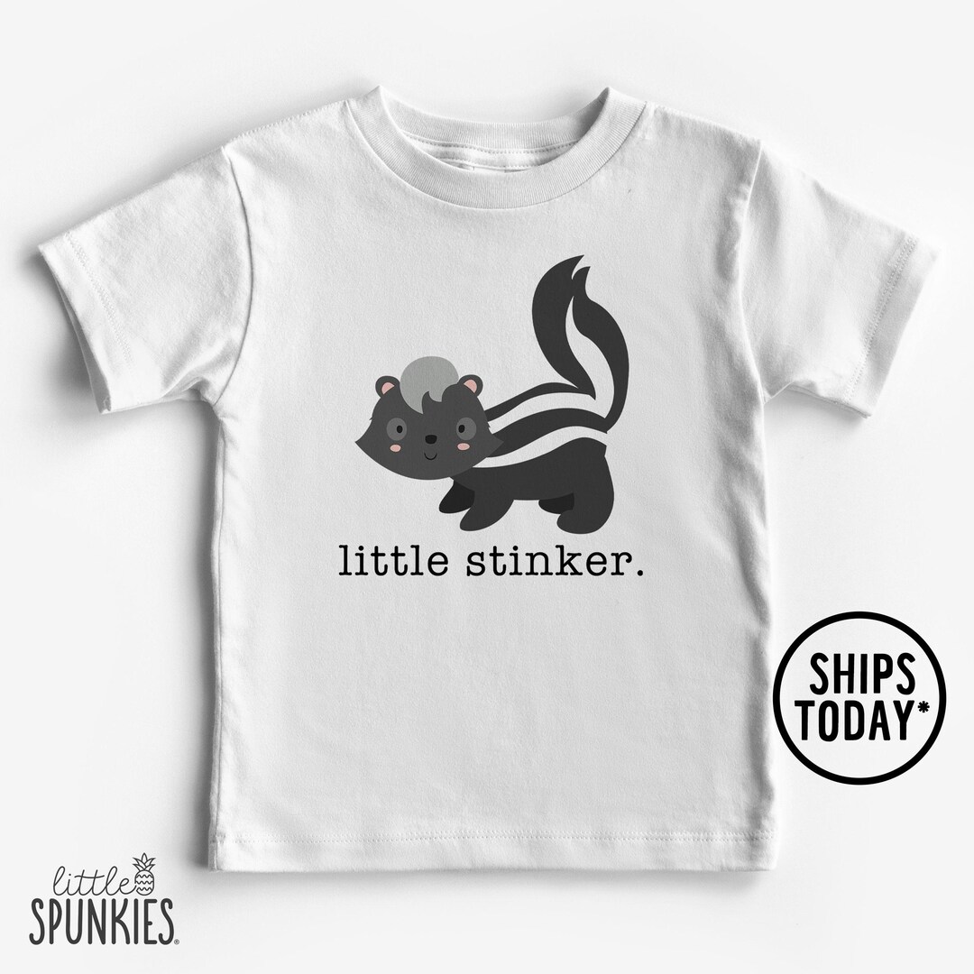 Little Stinker Woodland Skunk Shirt: Funny Sayings Toddler Graphic Tee ...