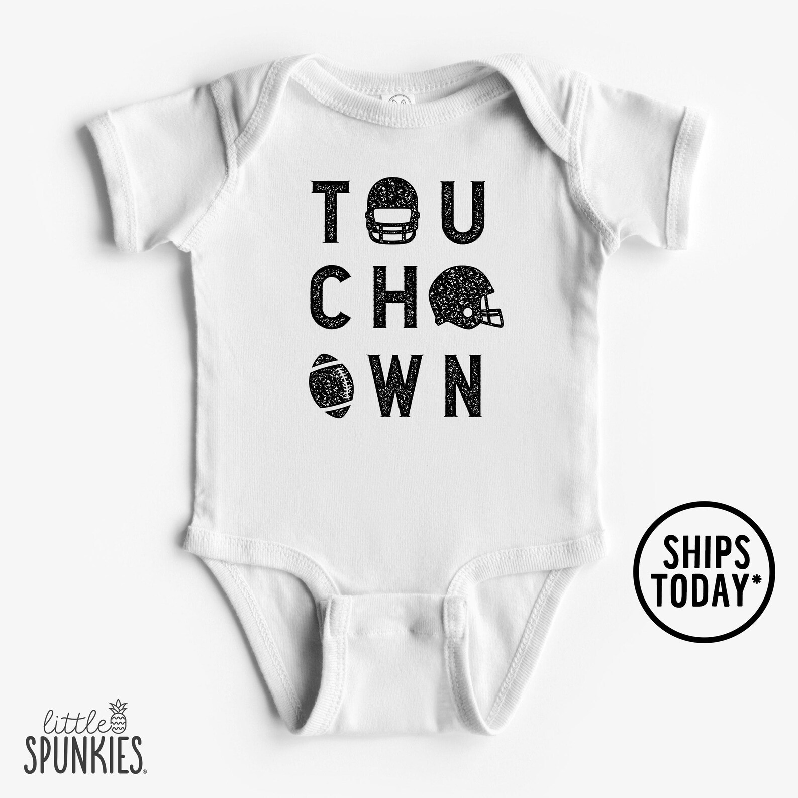 Touchdown With Helmet & Football Infant Onesies® Brand, Football Game ...