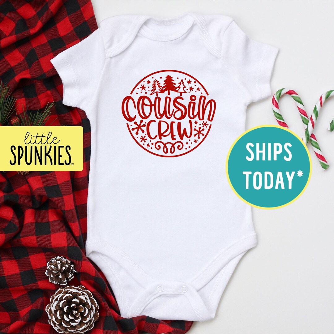 Cousin Crew With Trees Onesies® Brand, Matching Cousins Christmas, New Cousin Bodysuit - Etsy