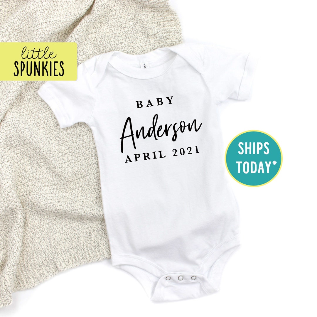 Custom Baby Announcement Onesies® Brand, Personalized Pregnancy Reveal ...