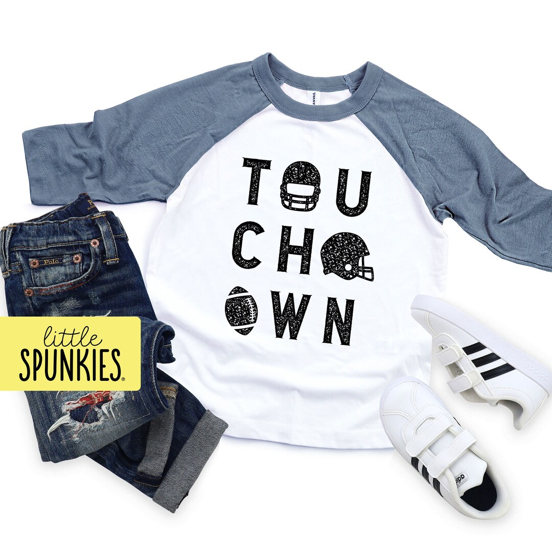 Football Season, Touchdown With Helmet & Football Raglan T-shirt, Cute ...