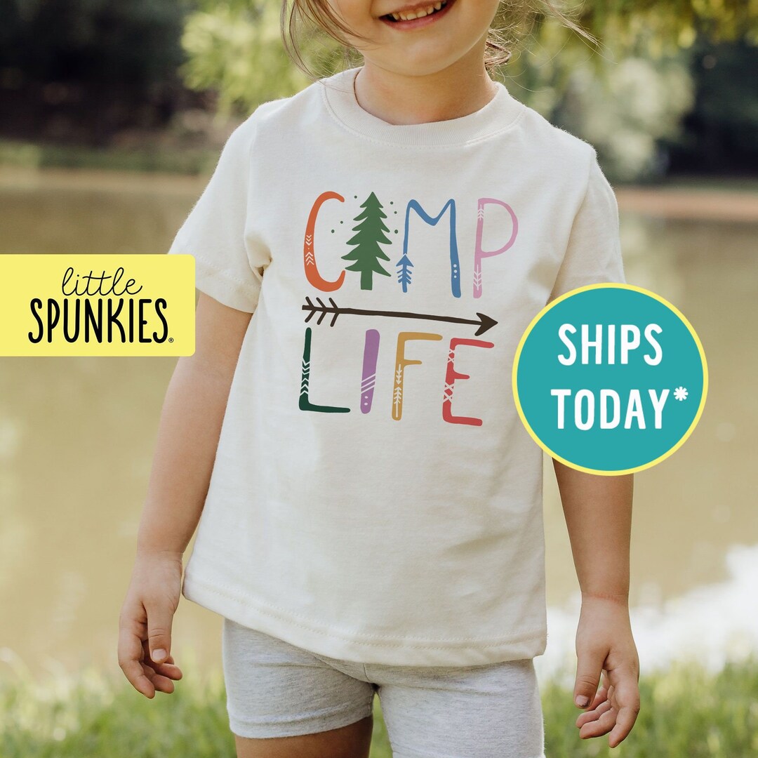 Retro Summer Graphic Tees, Camp Life Natural T-shirt, Camping Tee for ...
