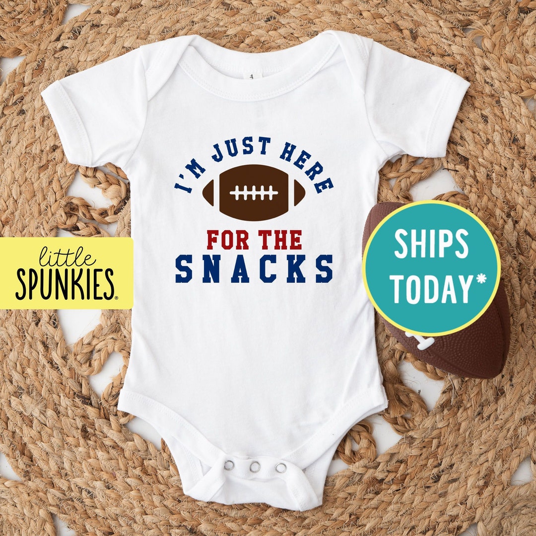 Funny Sports Sayings, I'm Just Here for the Snacks Onesies® Brand, Baby ...