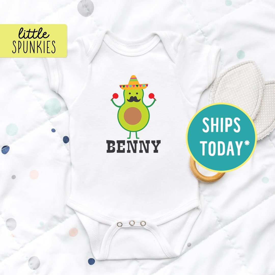 Avocado With Custom Name Onesies® Brand, Personalized Cinco De Mayo ...