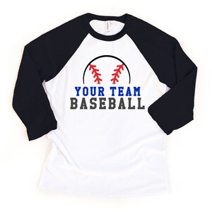 Team Name Baseball Raglan for Kids, Custom Baseball T-shirt, Toddler ...