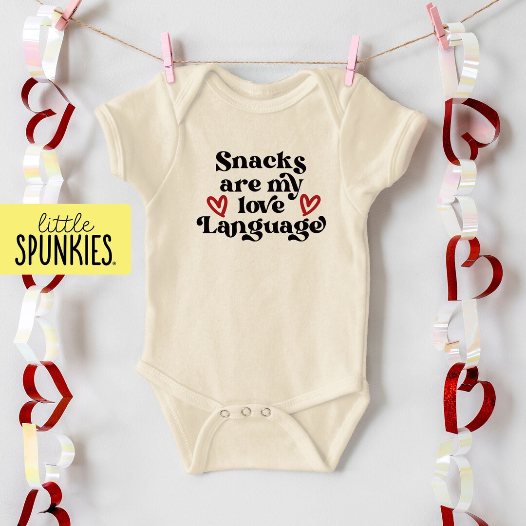 Retro Kids Valentine's Day Outfit, Snacks Are My Love Language Natural ...