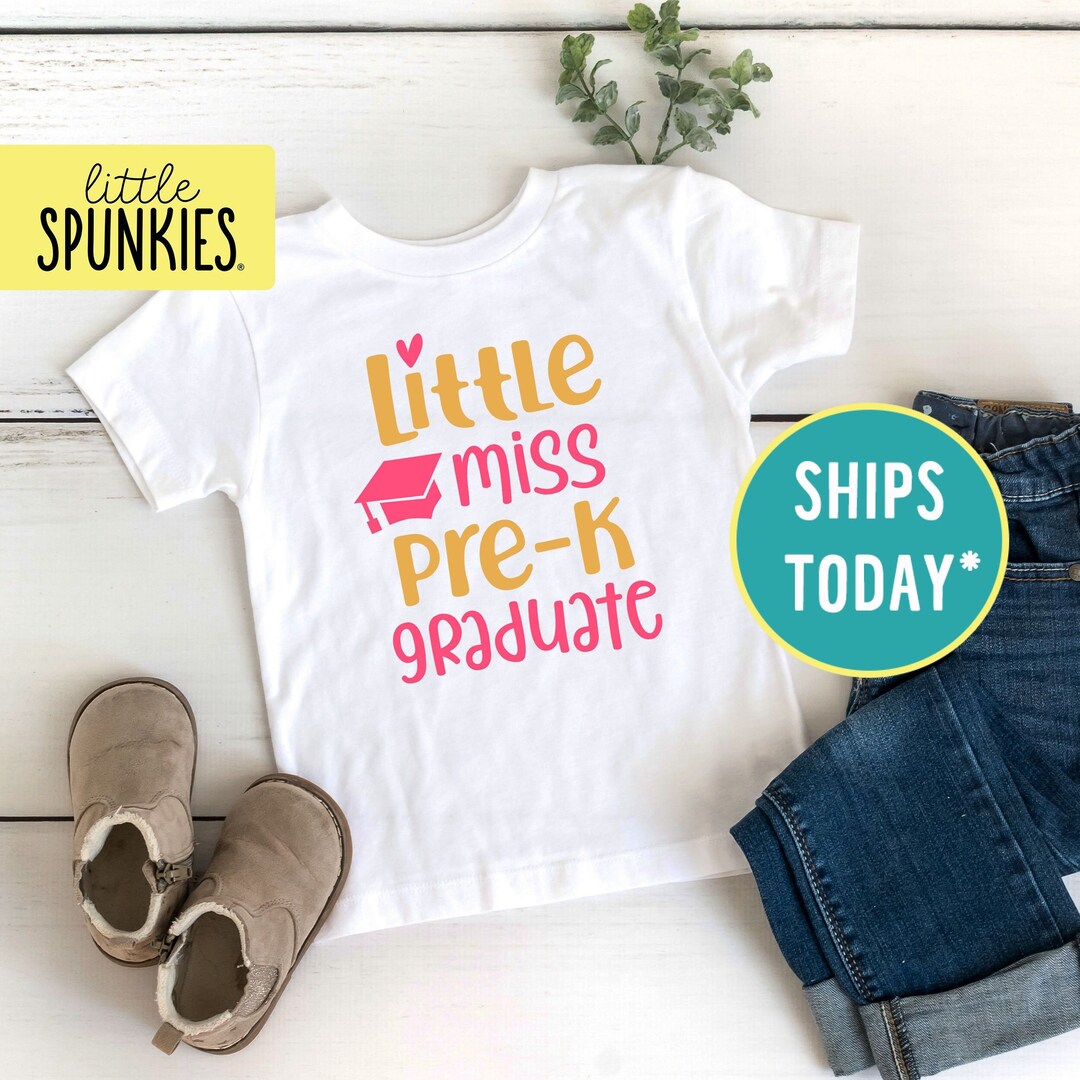 Little Miss Pre-k Graduate Shirt, Kids Graduation Outfit, Girls Toddler ...