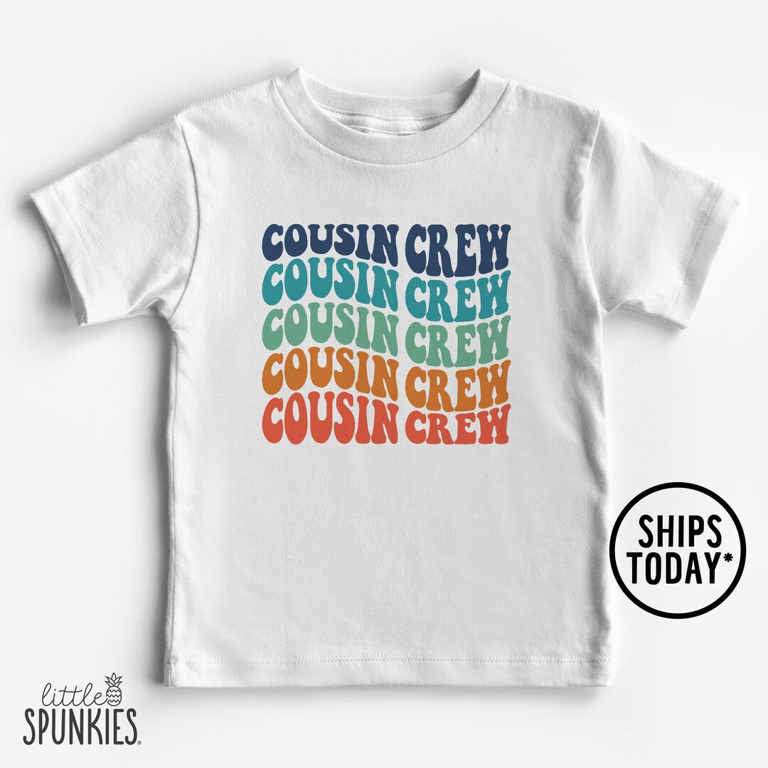 Colorful Cousin Crew Shirt: New Cousin Announcement Gift - Etsy