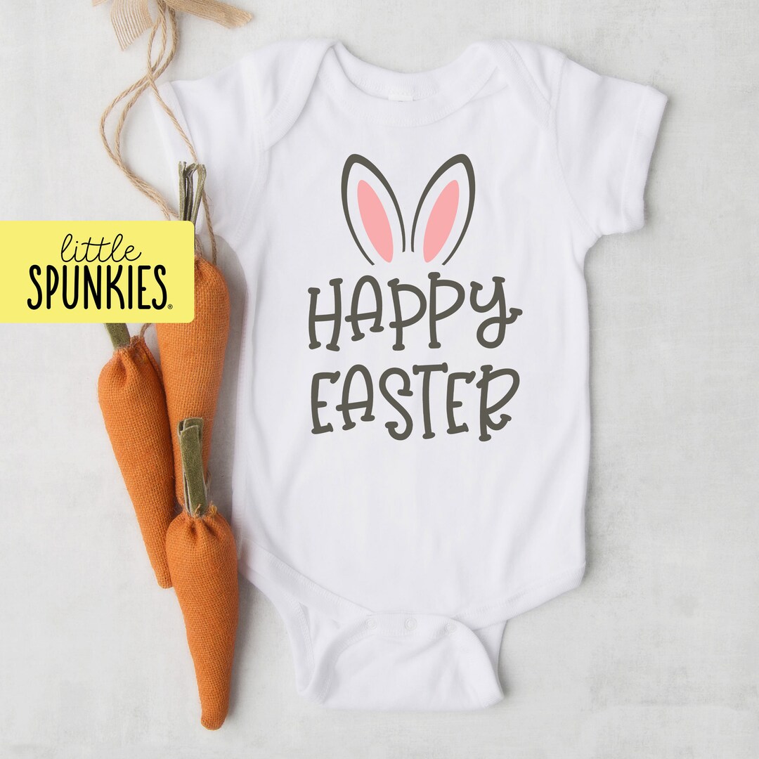Happy Easter Onesies® Brand, Babys First Easter Outfit, Bunny Rabbit ...
