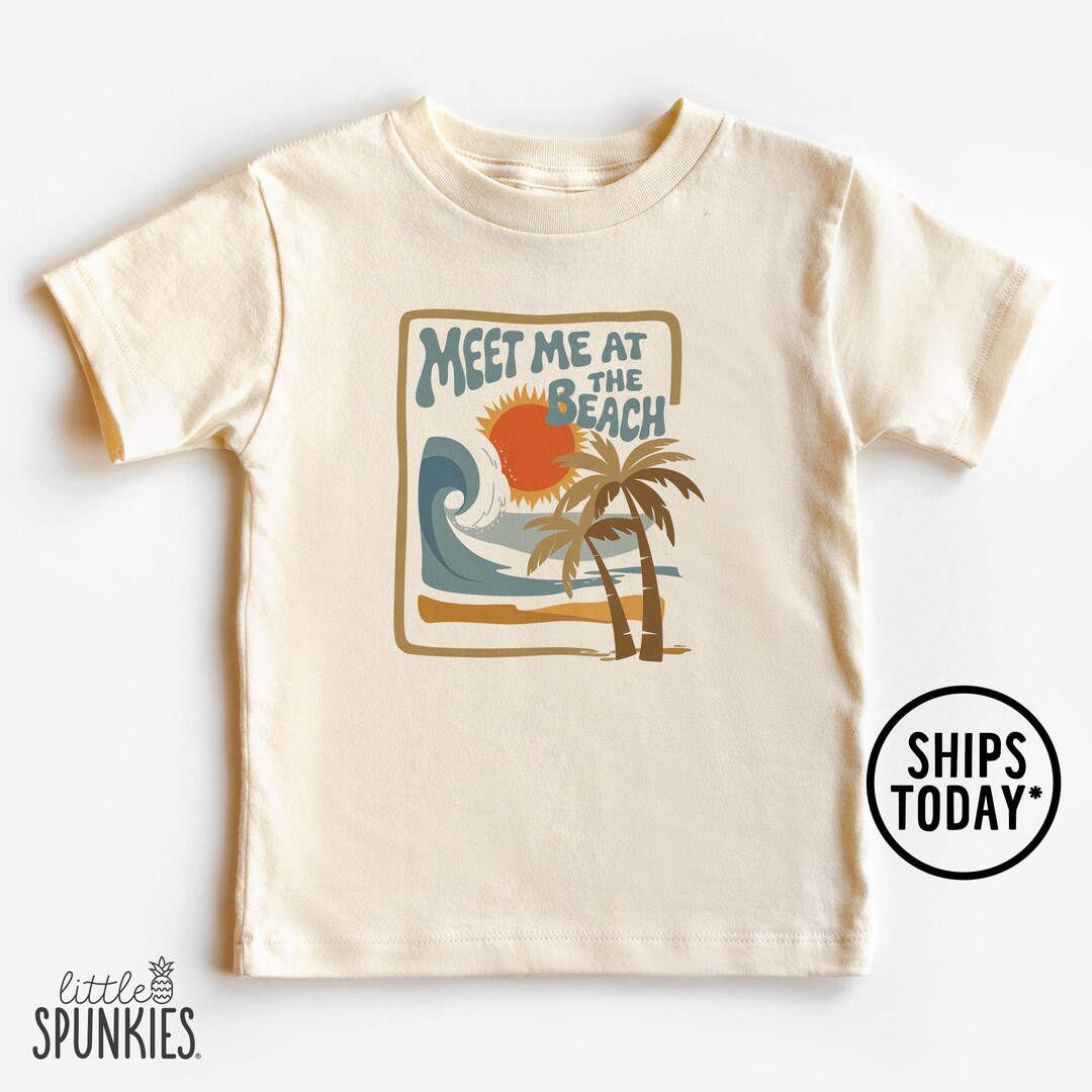 Retro Beach Shirts for Kids: Meet Me at the Beach Summer Tshirt ...