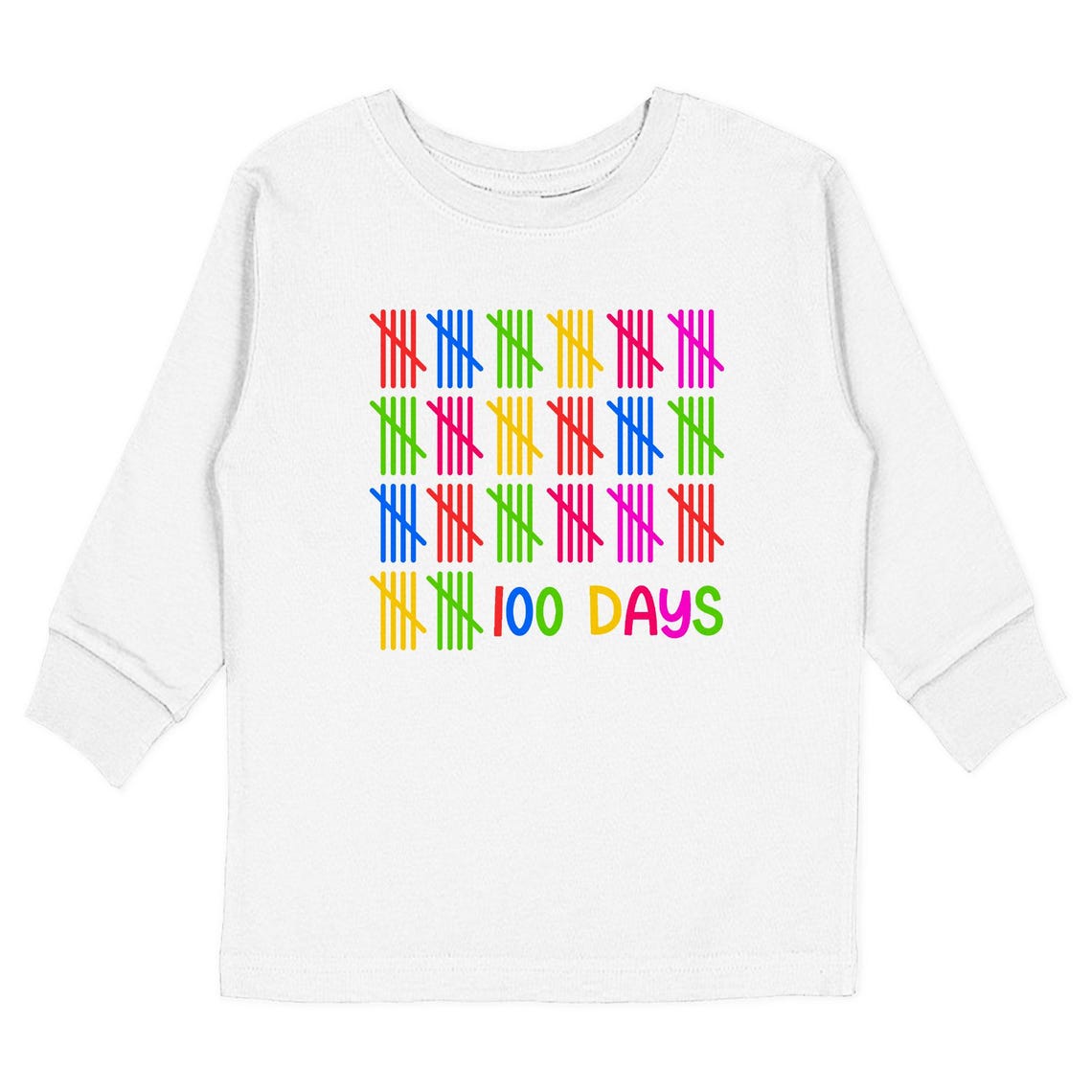Tally Mark 100 Days Shirt: Custom Name One Hundred Day T-shirt ...
