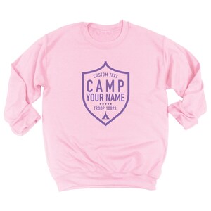 Custom Camp Sweatshirts for Kids: Customized Camp Troop Badge Sweater ...