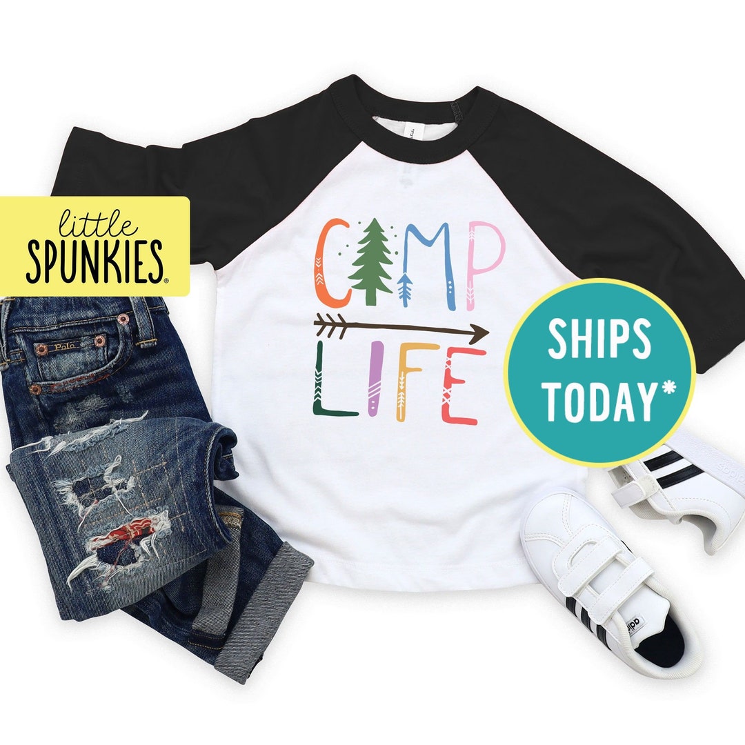 Summer Camping Graphic Tees, Camp Life Raglan Tee, Camp Lover Shirt ...