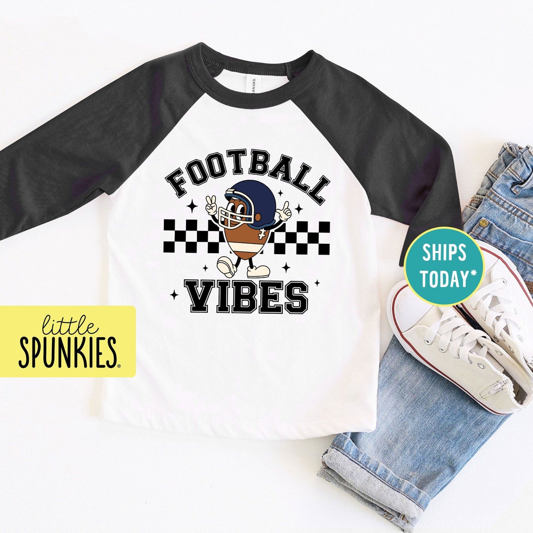 Cute Sports Shirts for Kids Football Vibes Raglan Tee - Etsy