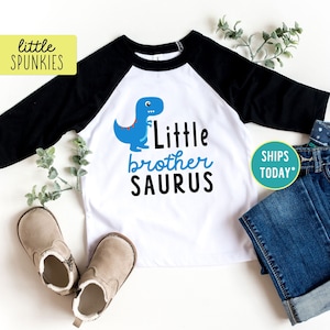 Little Brother Saurus Raglan Shirt Toddler Sibling Shirts - Etsy