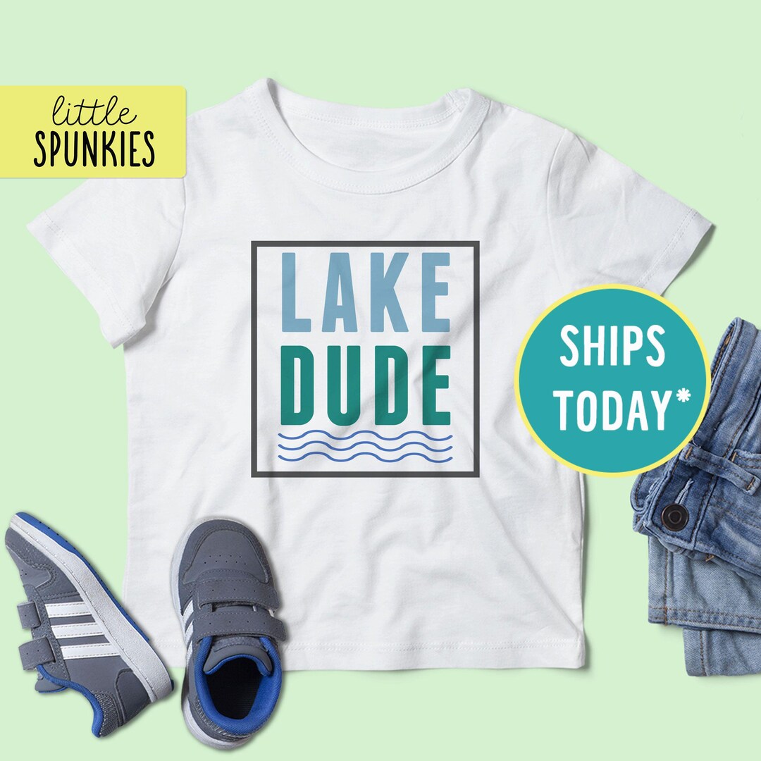 Boys Lake Dude T-shirt, Funny Lake Shirts for Kids, Summer Camp Toddler ...