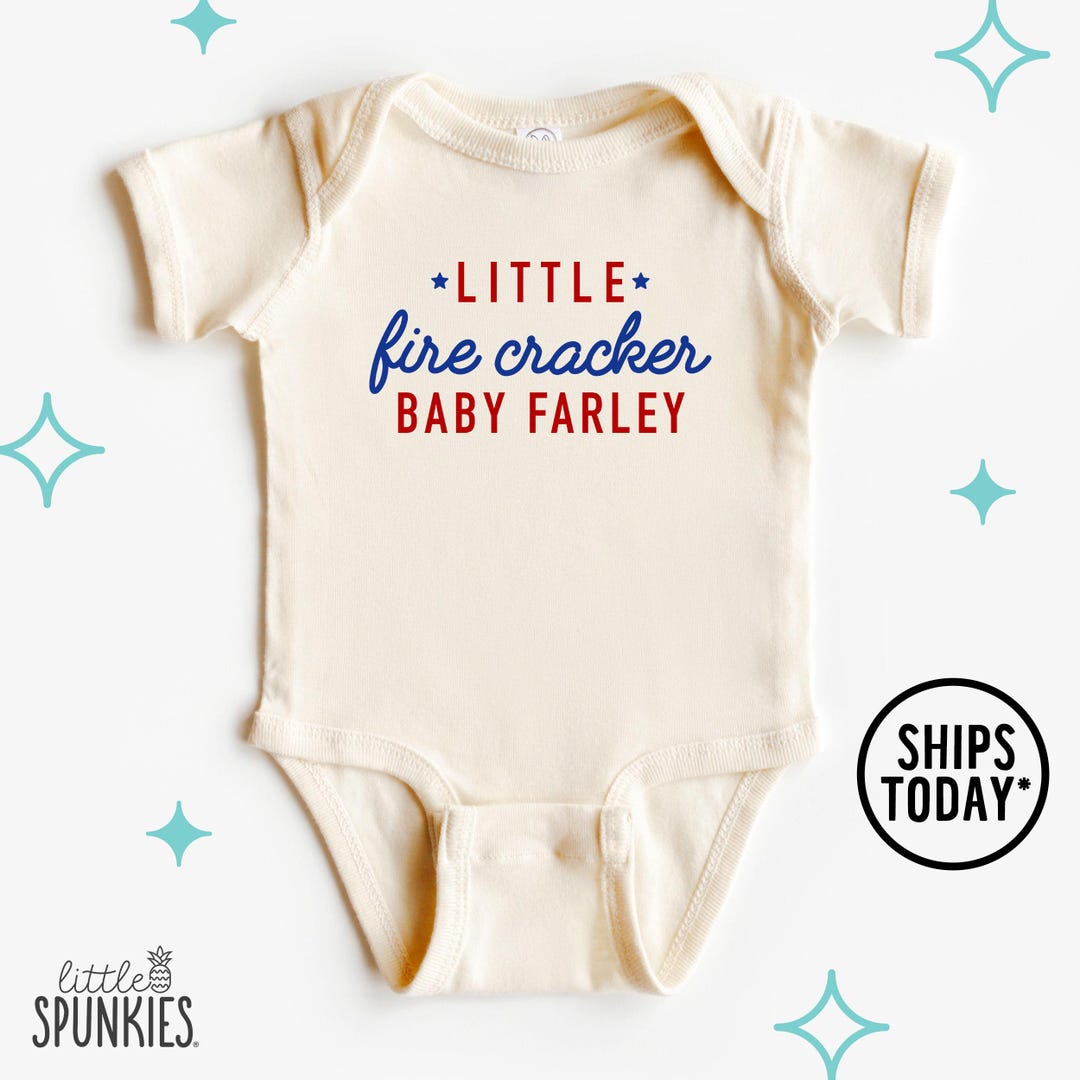 Personalized Little Firecracker With Baby Name Onesies® Brand, Baby ...