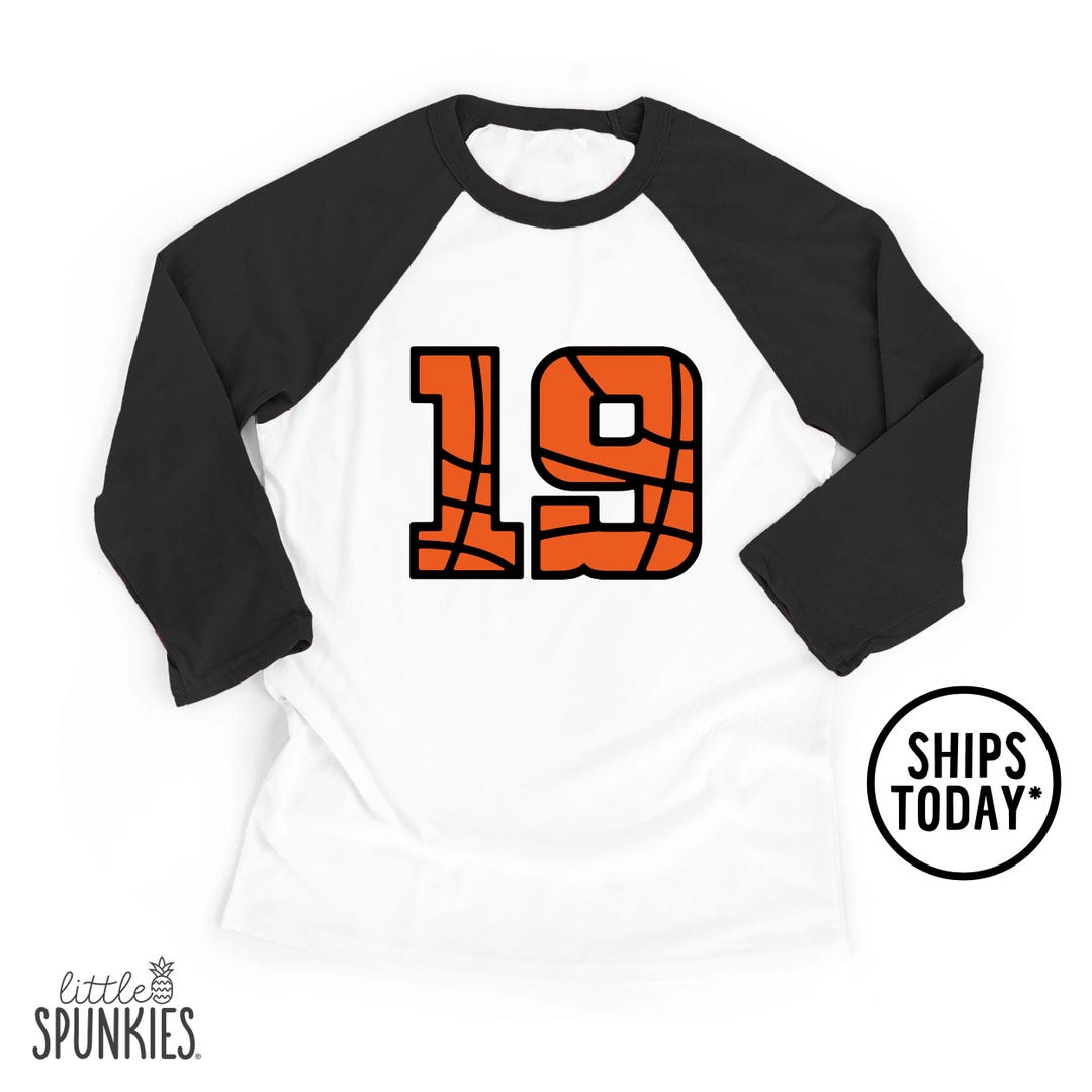 Personalized Sports Number Shirt, Custom Basketball Numbers Raglan ...